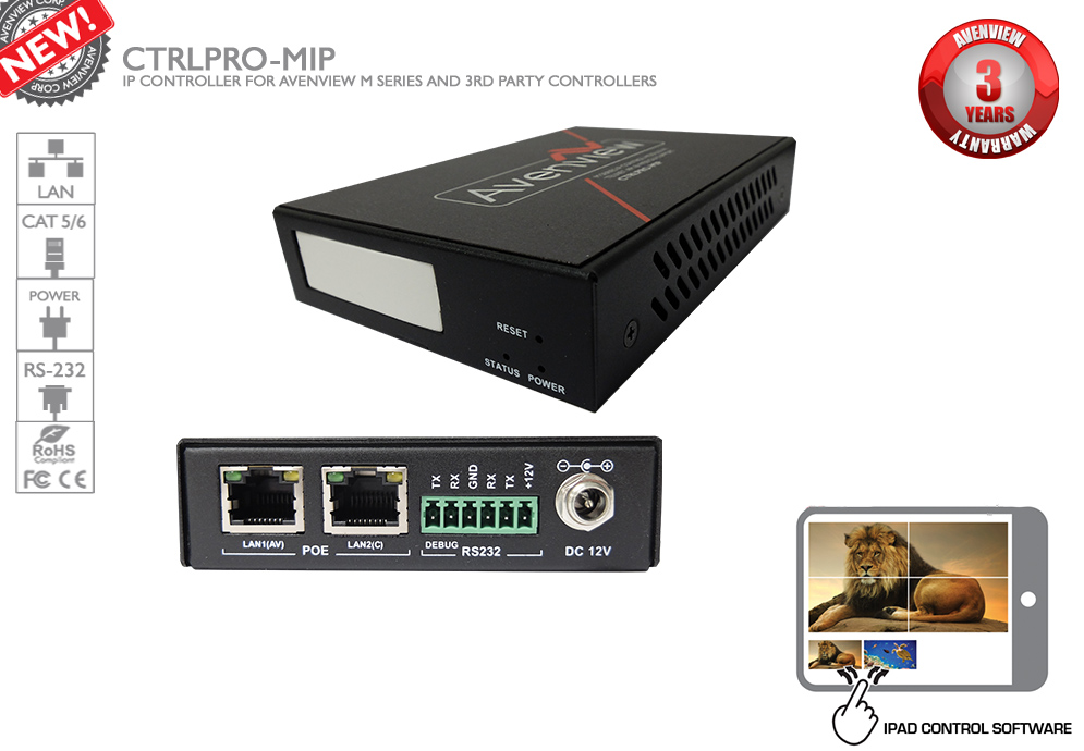 M-Series - IP Controller with Dual Cat5 and IPAD Control - Avenview