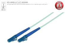 50/125µm Fiber Optic Patch Multimode Simplex LC to LC 10Gb OM3 Aqua ...